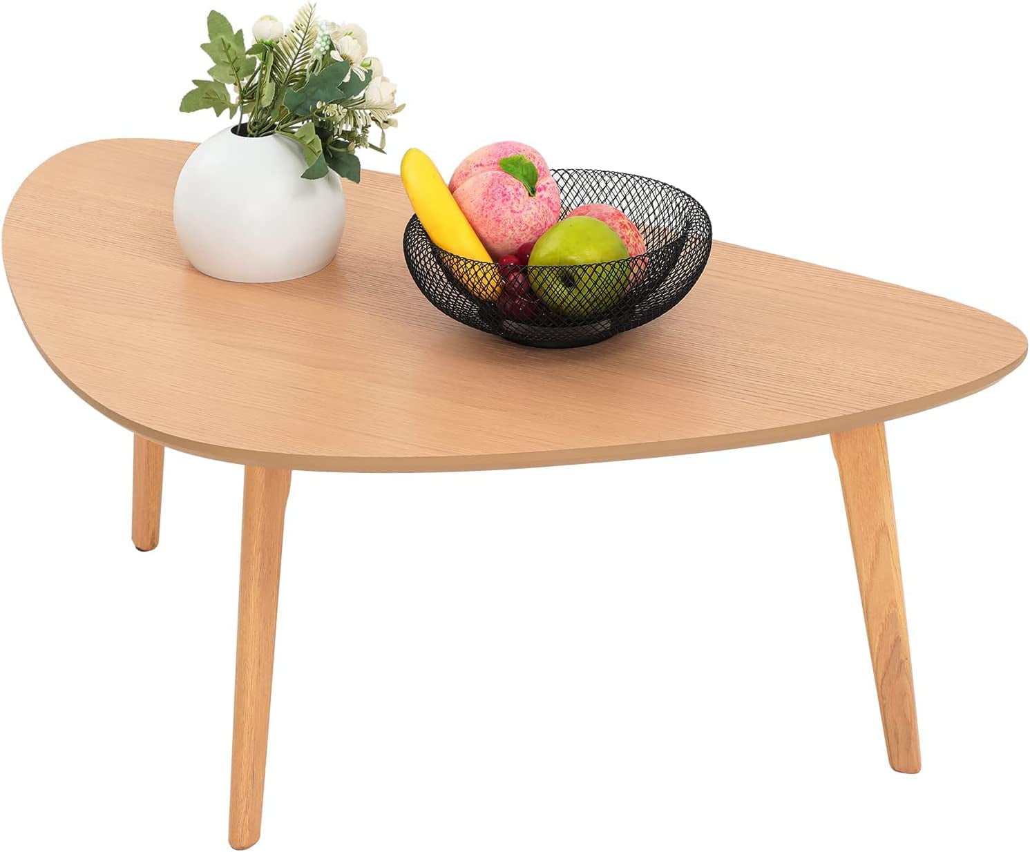 Small Coffee Table Mid Century Modern Wood Oval Coffee Tables Retro ...