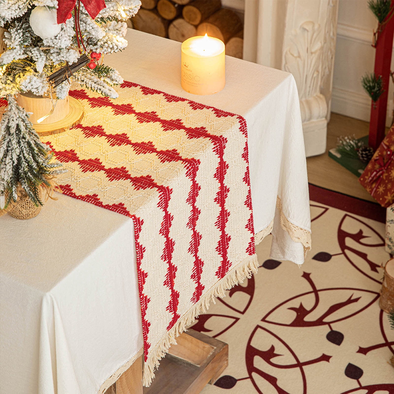 Small Coffee Table Runner,Table Runner for Summer Home Decor,Cotton ...