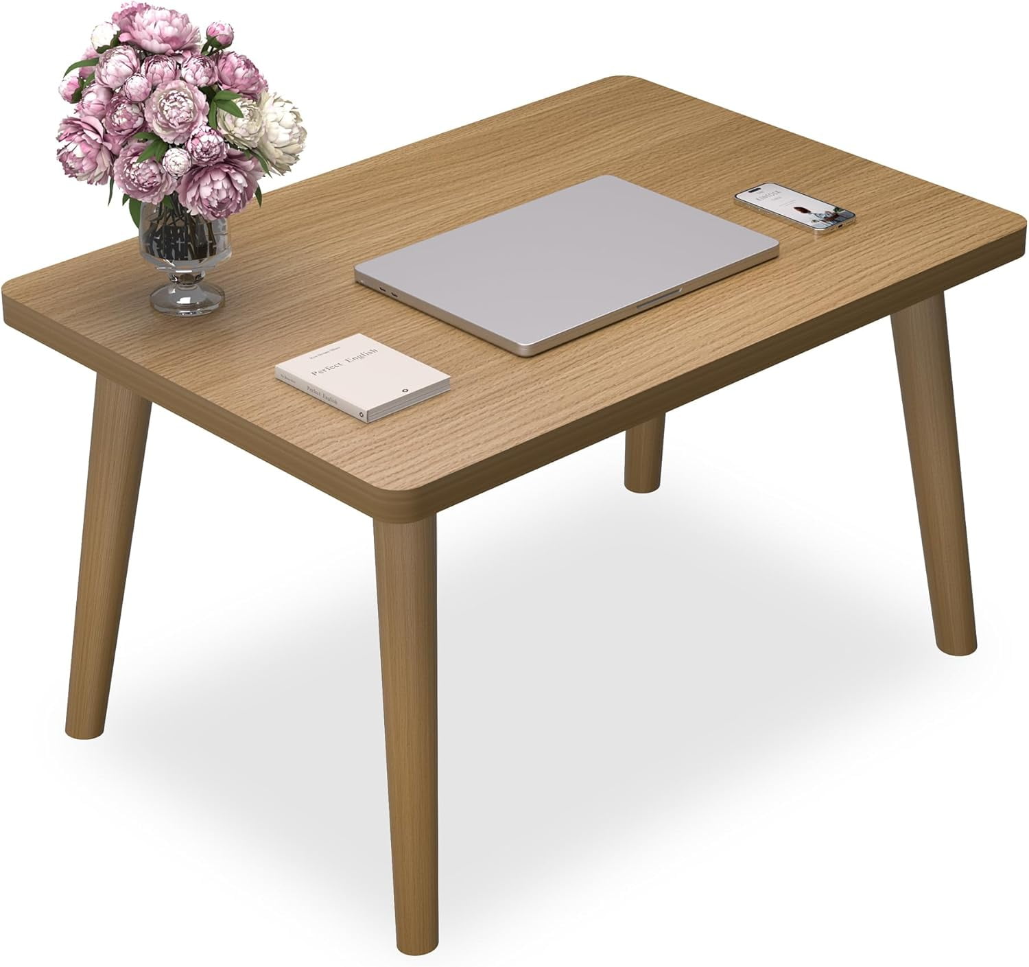 Small Coffee Table for Small Space, Low Table, Floor Table Desk for ...