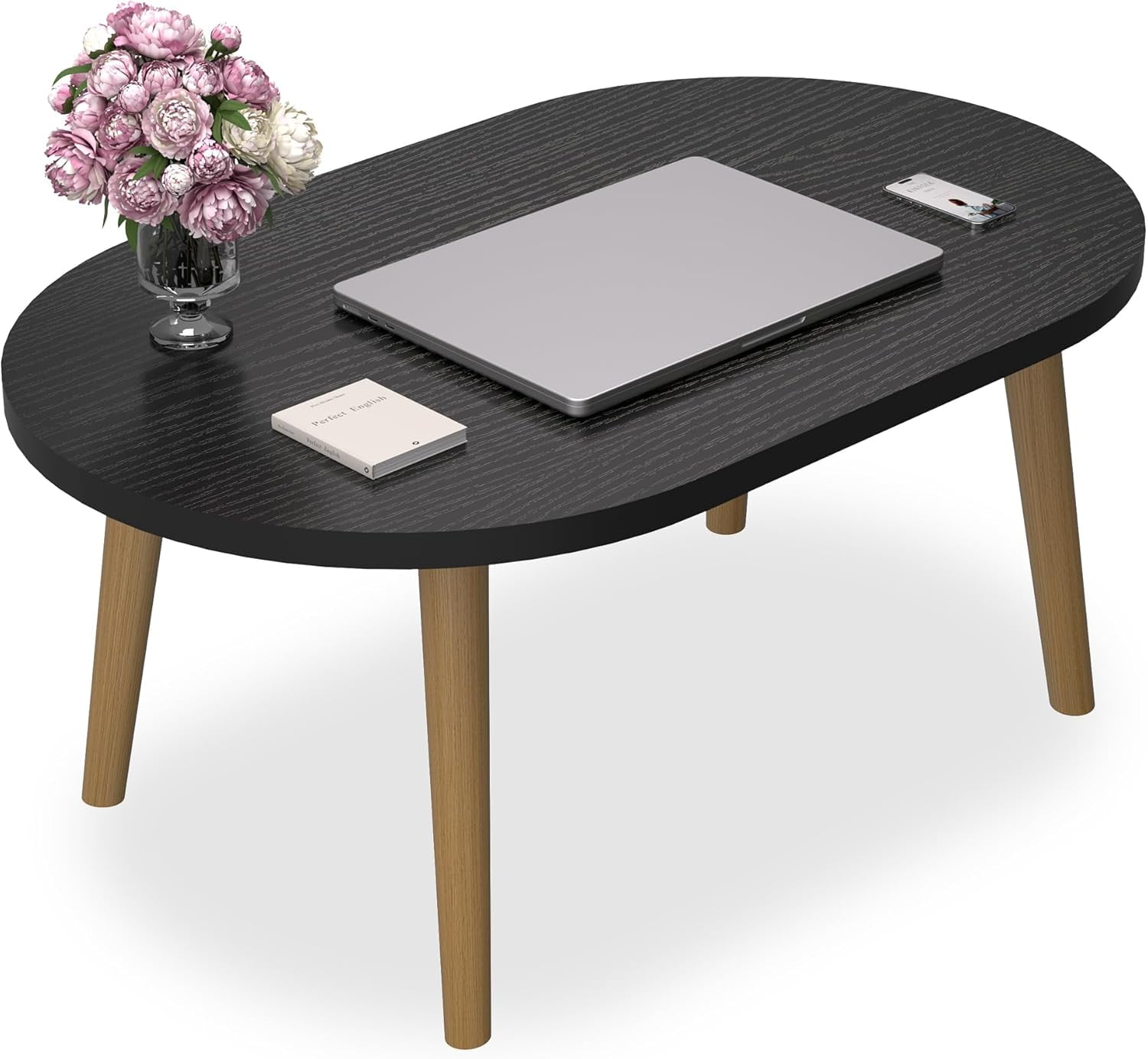 Small Coffee Table for Small Space, Low Table, Floor Table Desk for ...