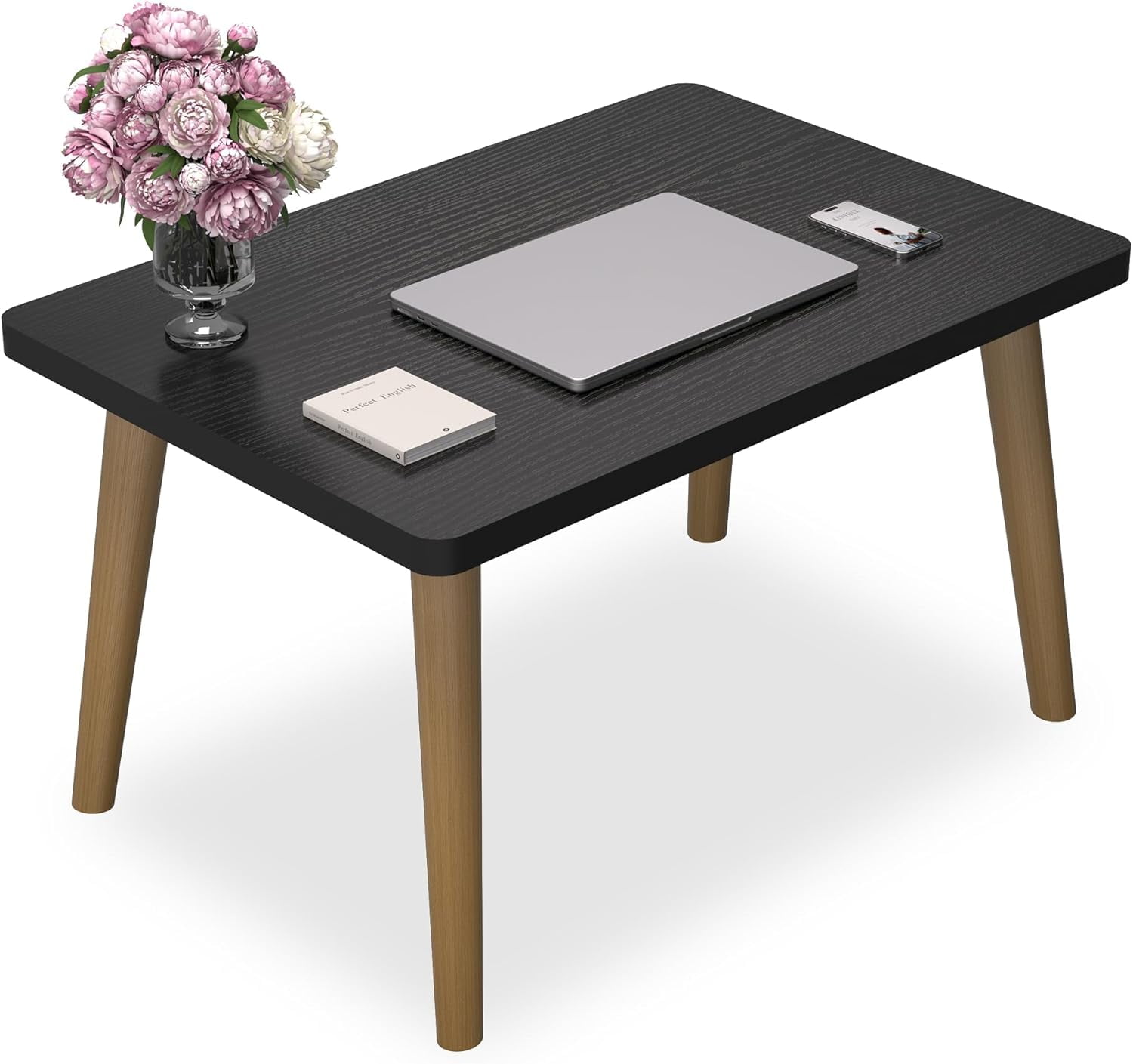 Small Coffee Table for Small Space, Low Table, Floor Table Desk for ...