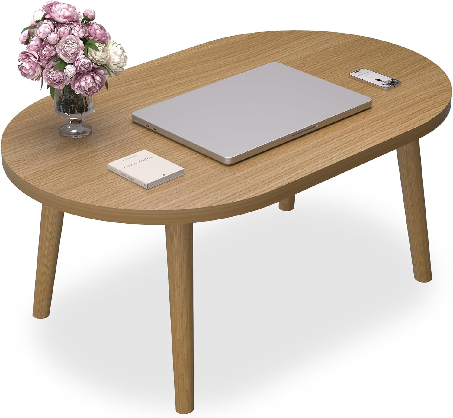 Small Coffee Table for Small Space, Low Table, Floor Table Desk for ...