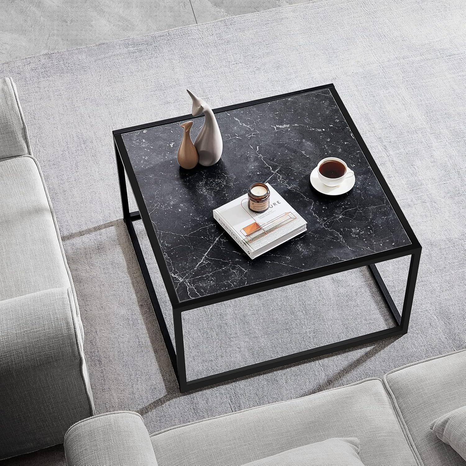 Small Coffee Table Square Modern Coffee Tables for Small Space Low ...