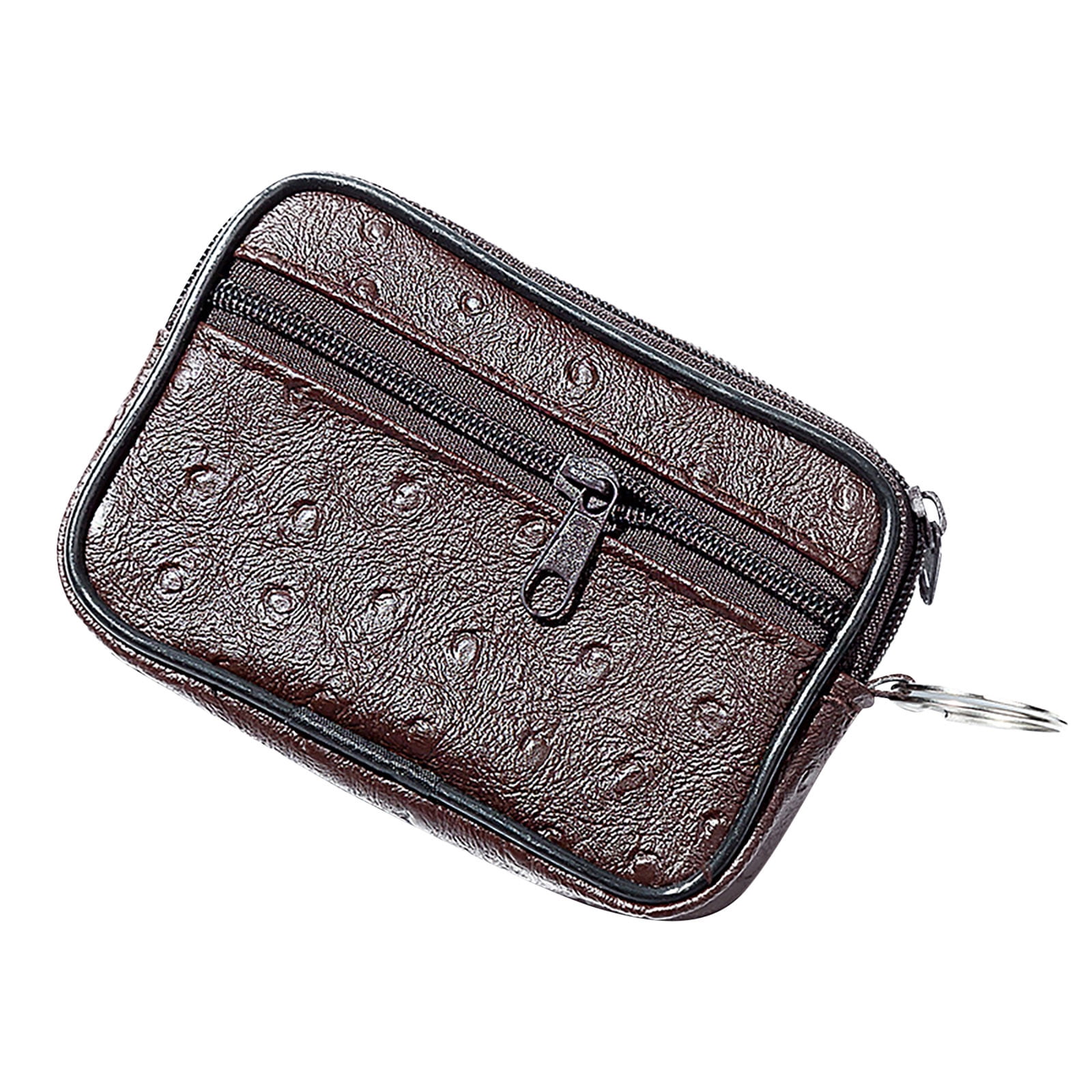 Small Coin Pouch Leather Mini Zipper Change Purse Card Holder Wallet ...