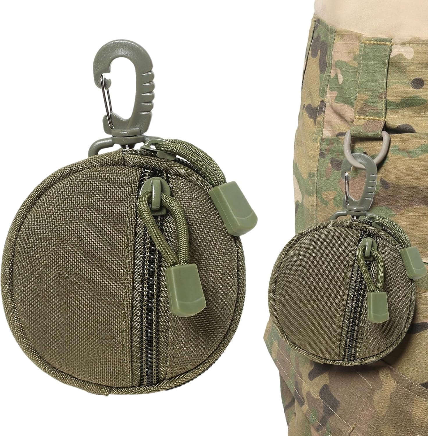 Small Coin Purse Round Multifunctional Portable Coin Wallet Cash Holder ...