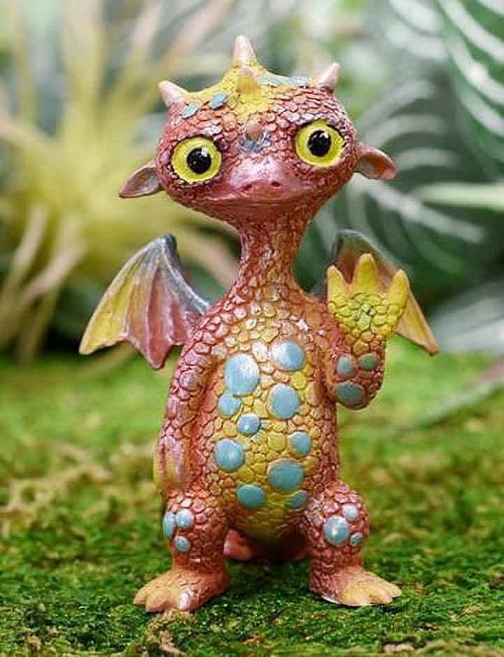 Small Collector Teal Spotted Red Baby Dinosaur Dragon Waving Hello ...