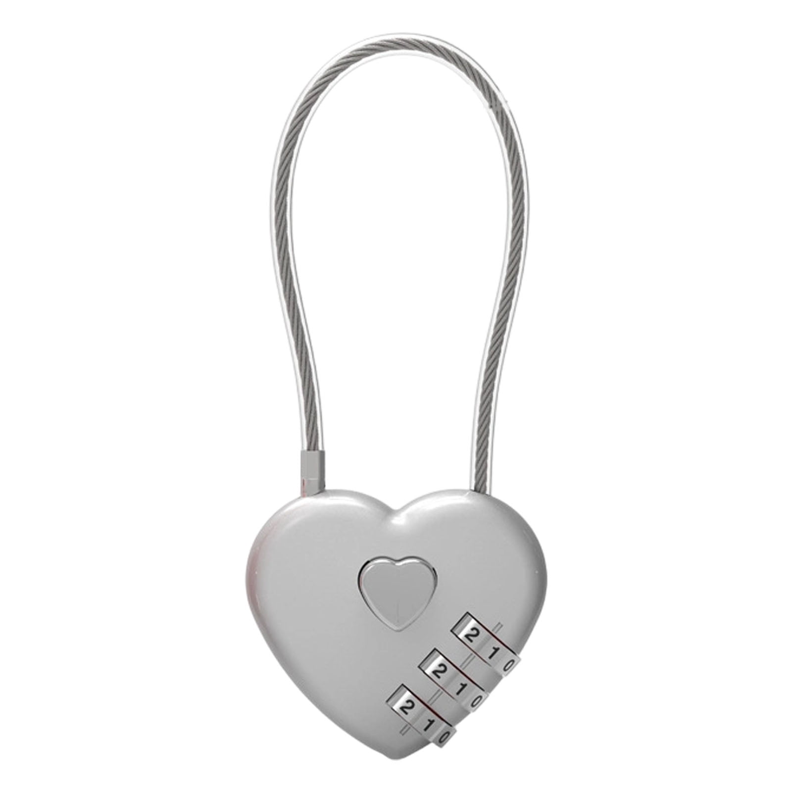 Small Combination Lock for Locker,Cable Lock with Password, Heart ...