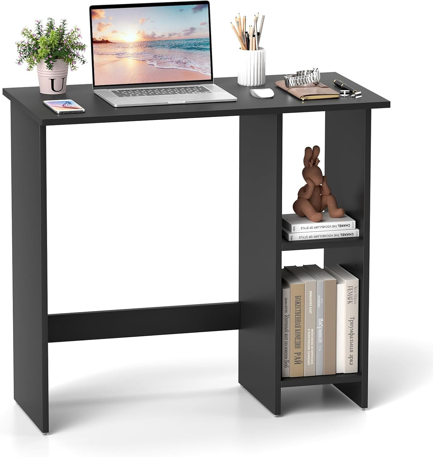 Small Compact Study Writing with 3-Position Adjustable Shelf Anti ...