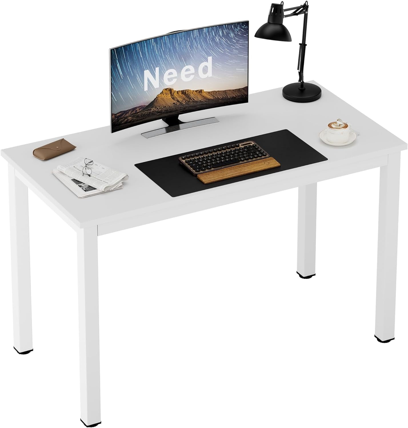 Small Computer Desk - 39 3/8'' Inches Heavy Duty Writing Desks, Simple ...