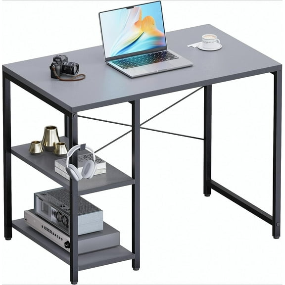 BIBEARBIBEAR Computer Desk with Drawers, Small Home Office Bedroom ...