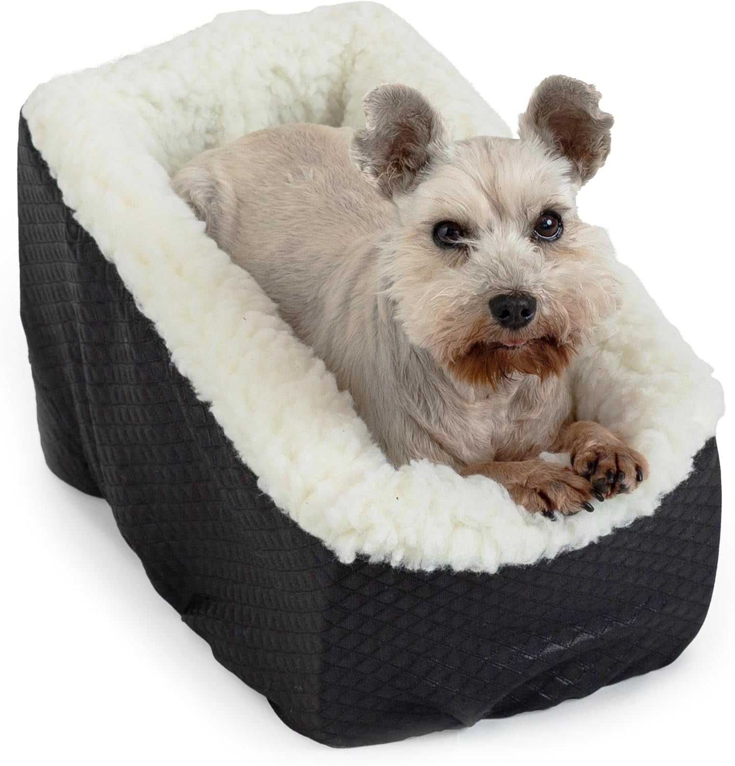 Small Console Dog Car Seat Travel Dog Bed Carrier for Dogs up to 7 lbs ...