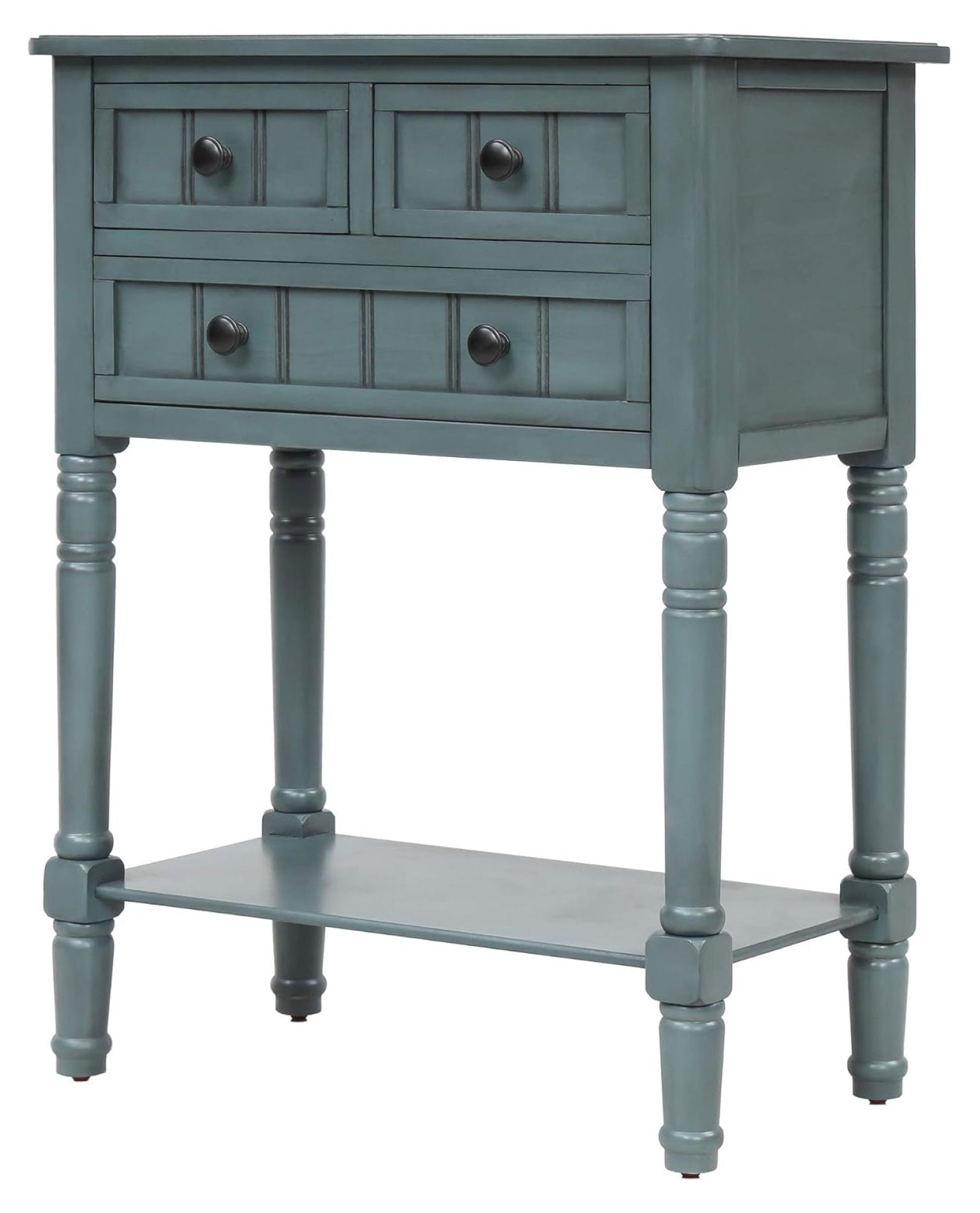 Small Console Table with Storage Drawers and Bottom Shelf for Entryway ...