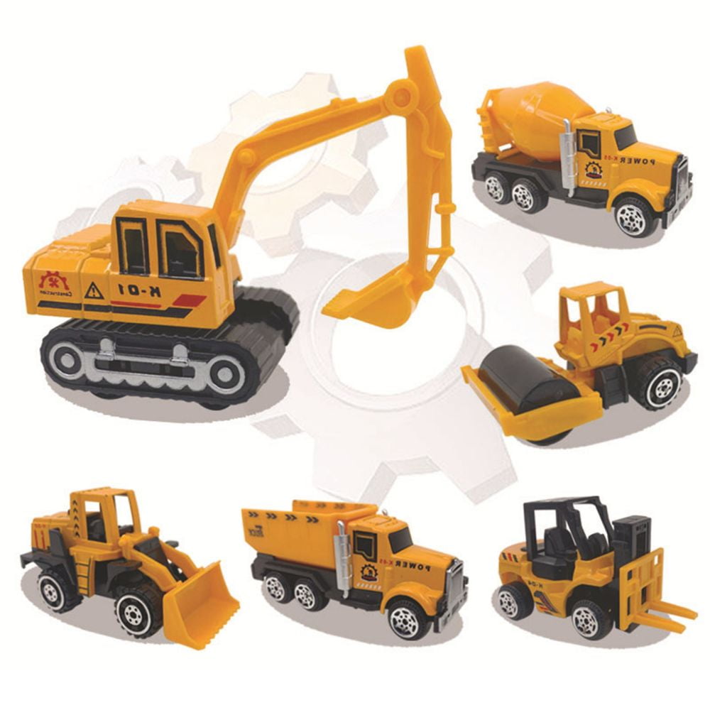 Small Construction Toys, 6Pcs Construction Vehicles Trucks Kids ...