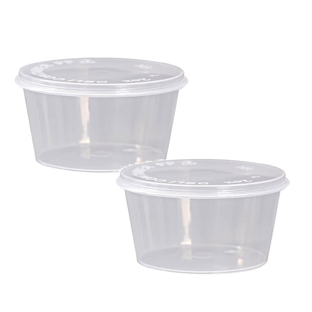50pcs Small Food Cups | Plastic jars for kitchenware retail - Walmart ...