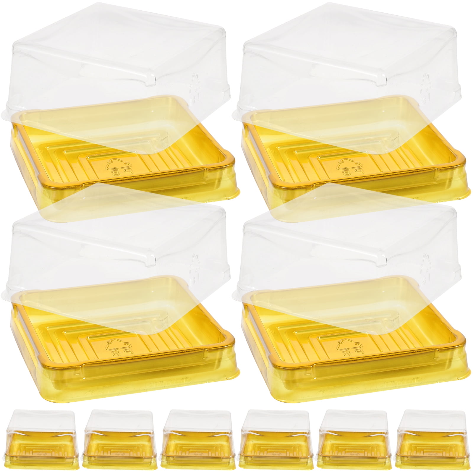 Multi PP Dessert Storage Boxes with Firm Closure for Small Pastries and ...