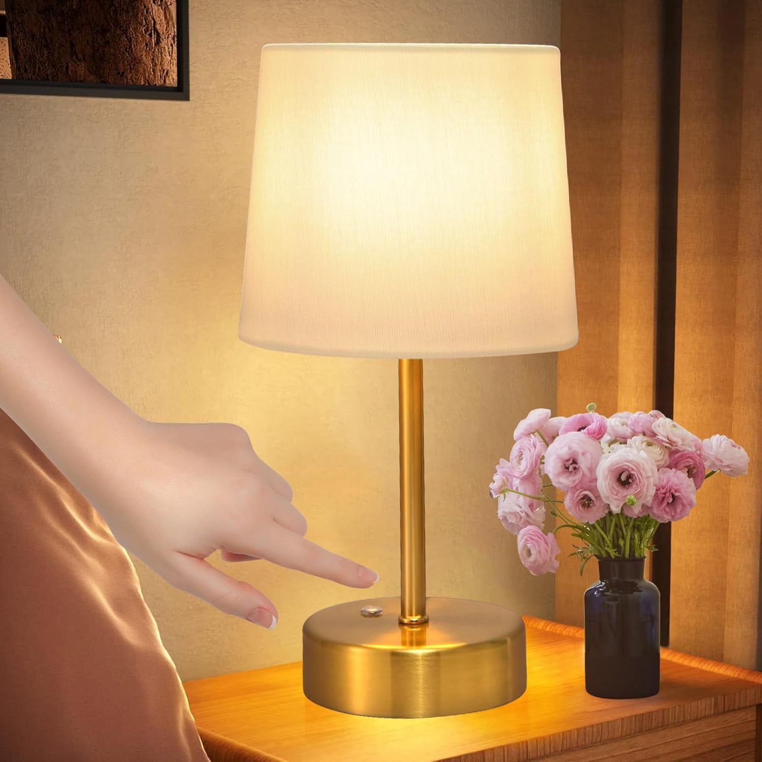 Small Cordless LED Table Lamp, 5000mAh Rechargeable Lamps, Portable ...