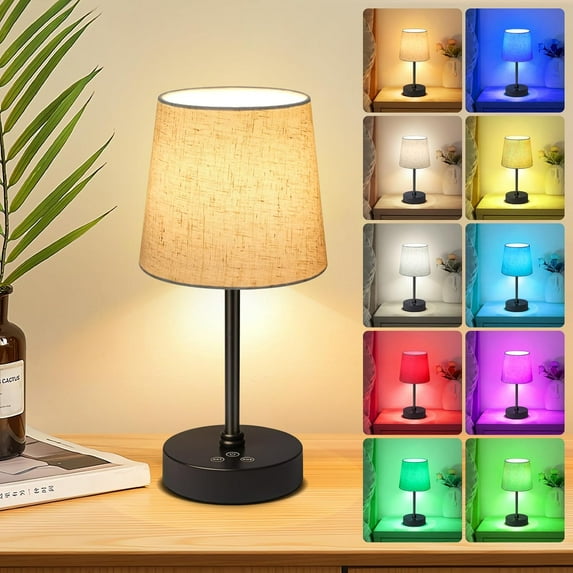 Small Cordless Table Lamp,5000mAh Rechargeable Battery Operated Desk ...