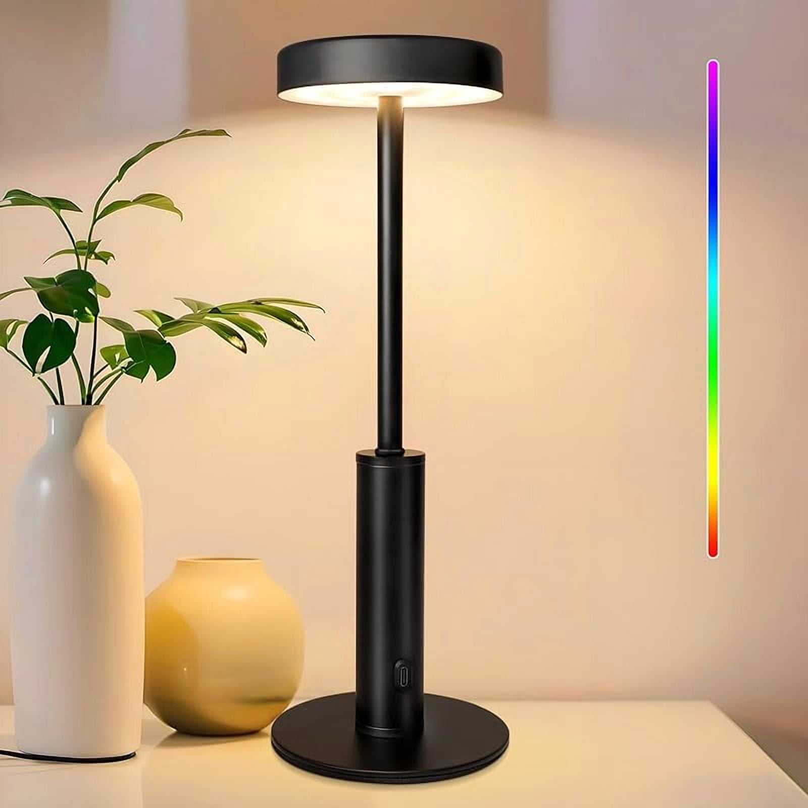 Small Cordless Table Lamps Rechargeable,5000mAh Battery Operated ...