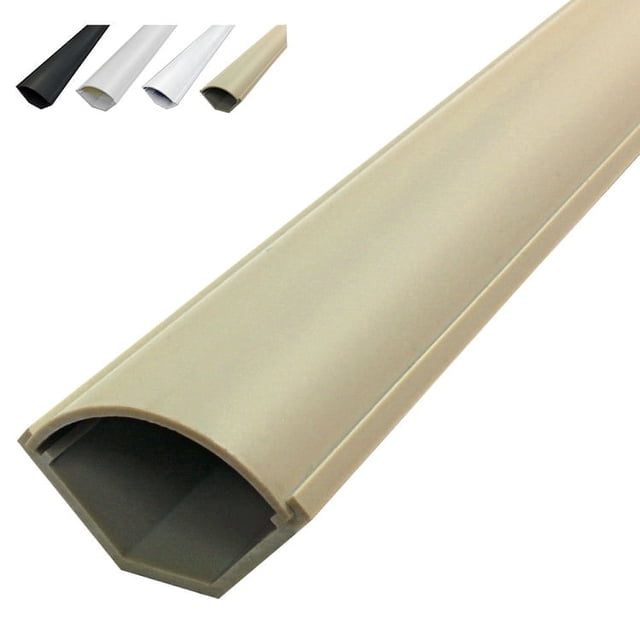 Small - Corner Duct Cable Raceway - 5 Feet -Taupe - Walmart Business ...