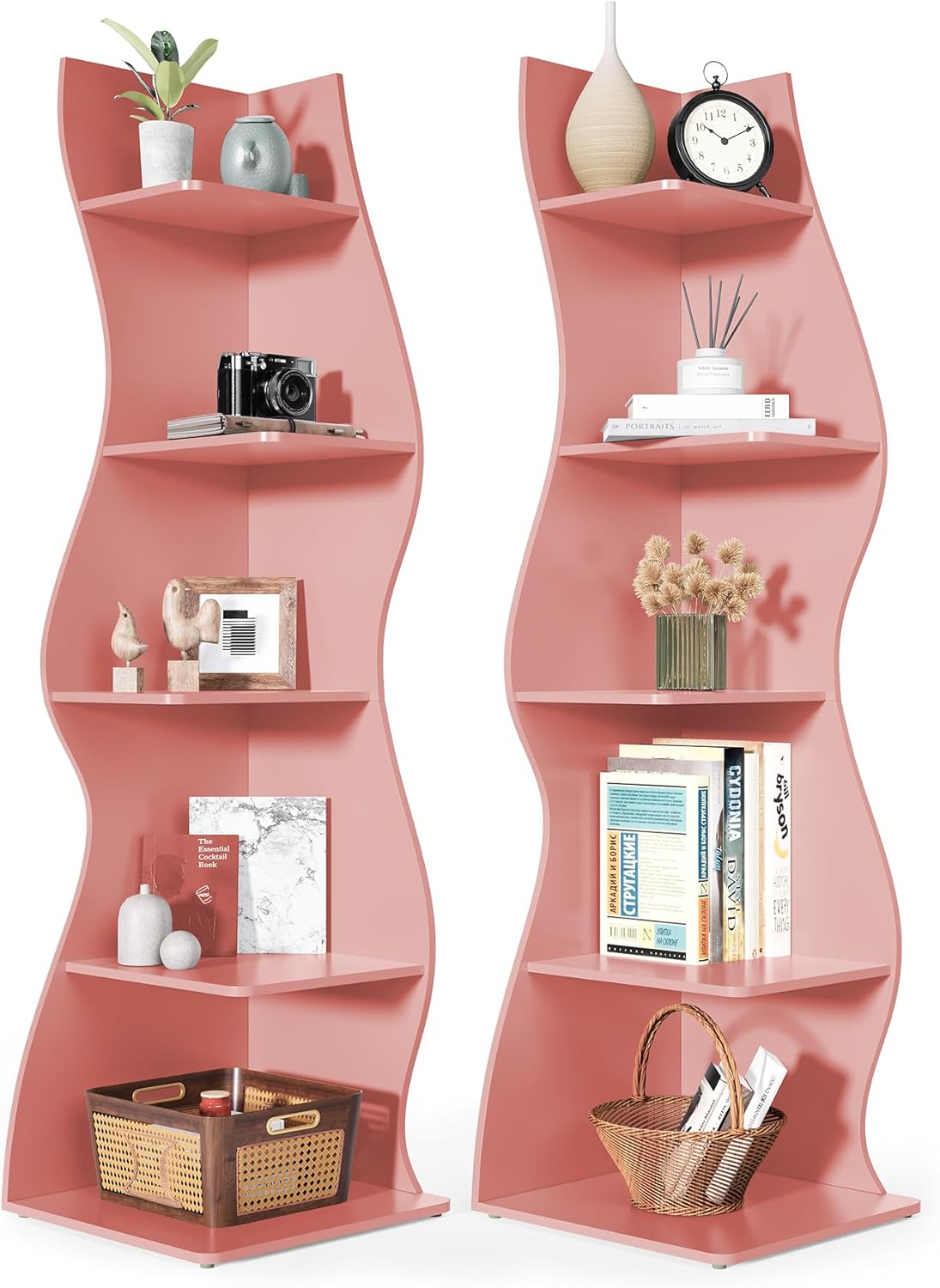Small Corner Shelf Modern Wall Corner Bookshelf Stylish Bookcase ...