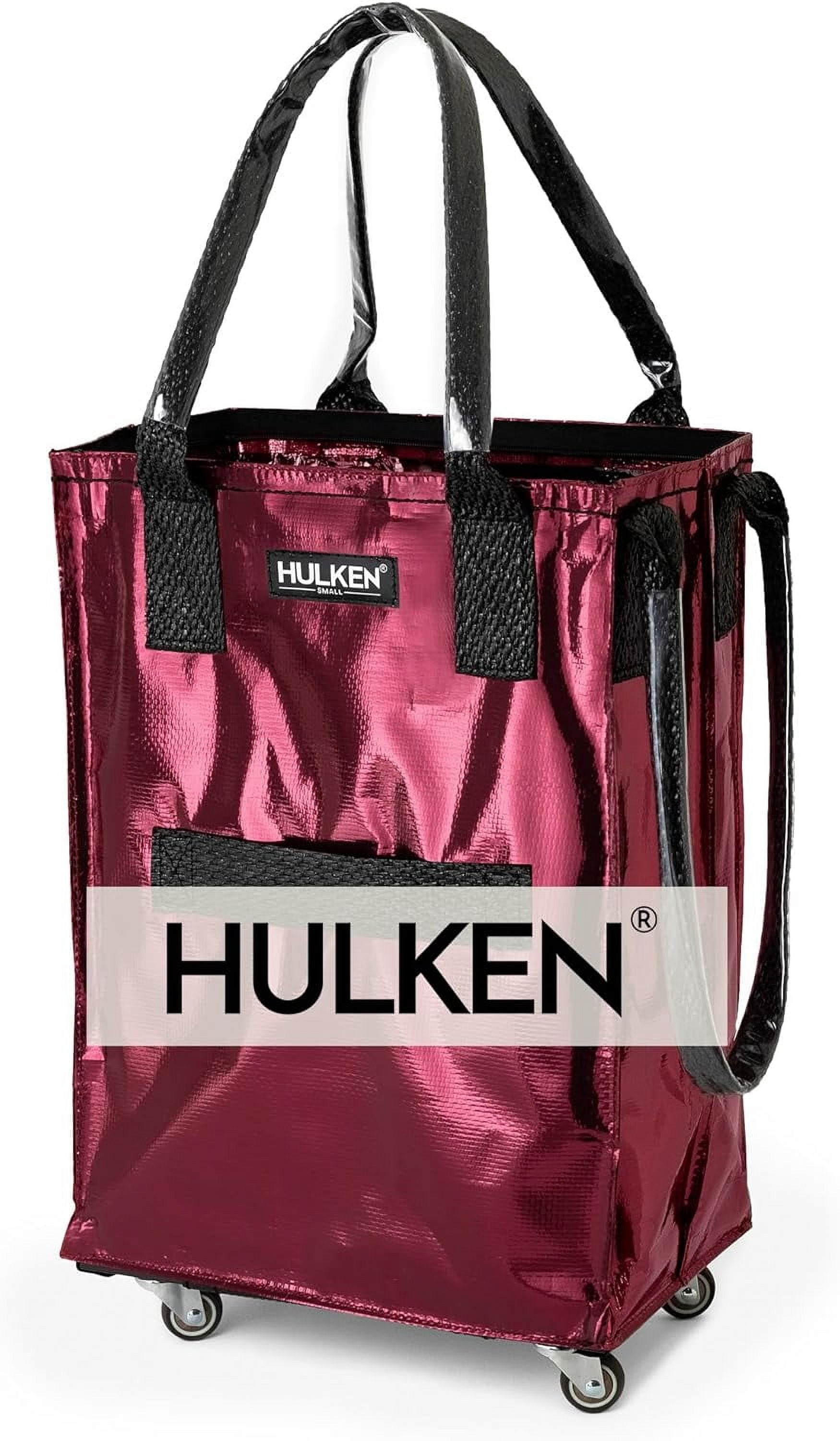 (Small, Cosmic Red) Reusable Grocery Bag On Wheels, Shopping Trolley ...