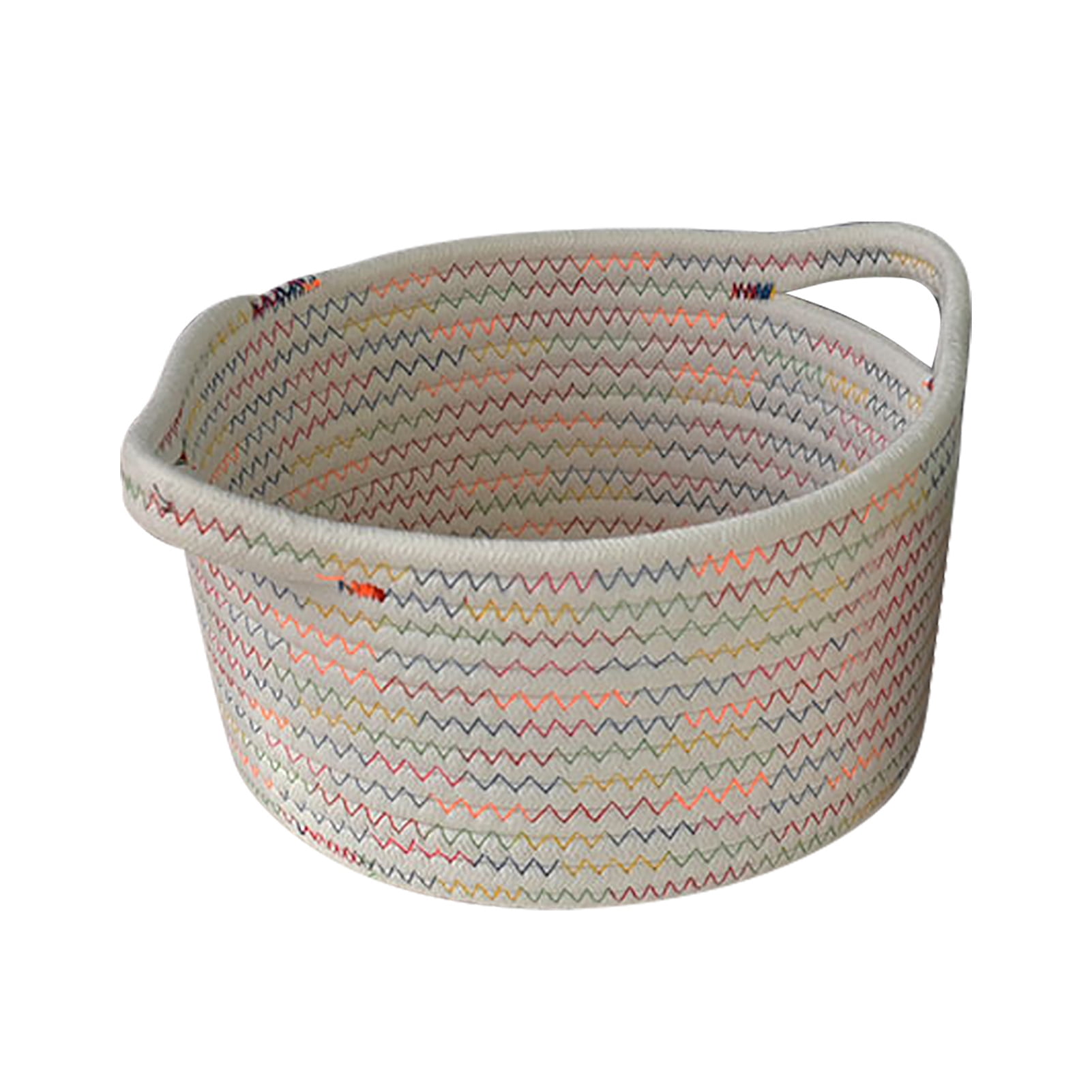 Small Cotton Rope Basket Woven Storage Baske Decorative Toy Baskets ...