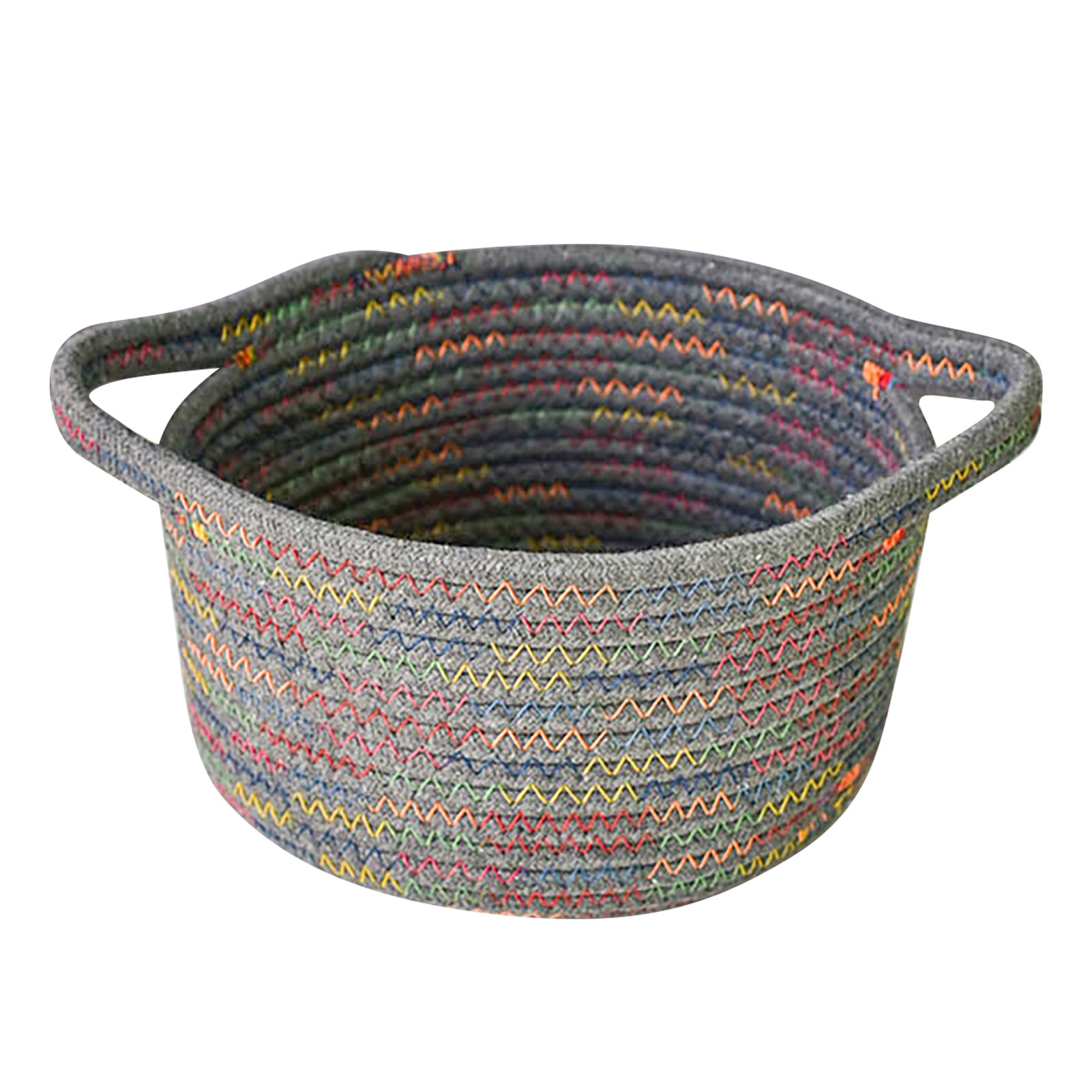 Small Cotton Rope Basket Woven Storage Baske Decorative Toy Baskets ...
