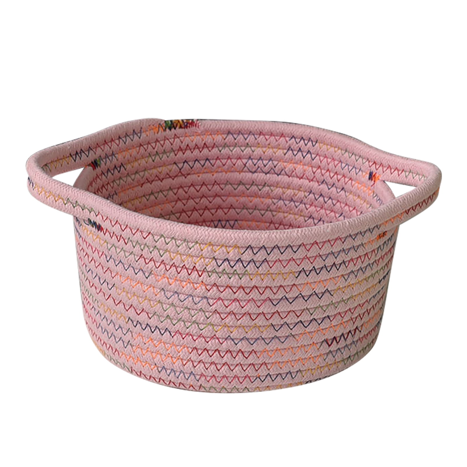 Small Cotton Rope Basket Woven Storage Baske Decorative Toy Baskets ...