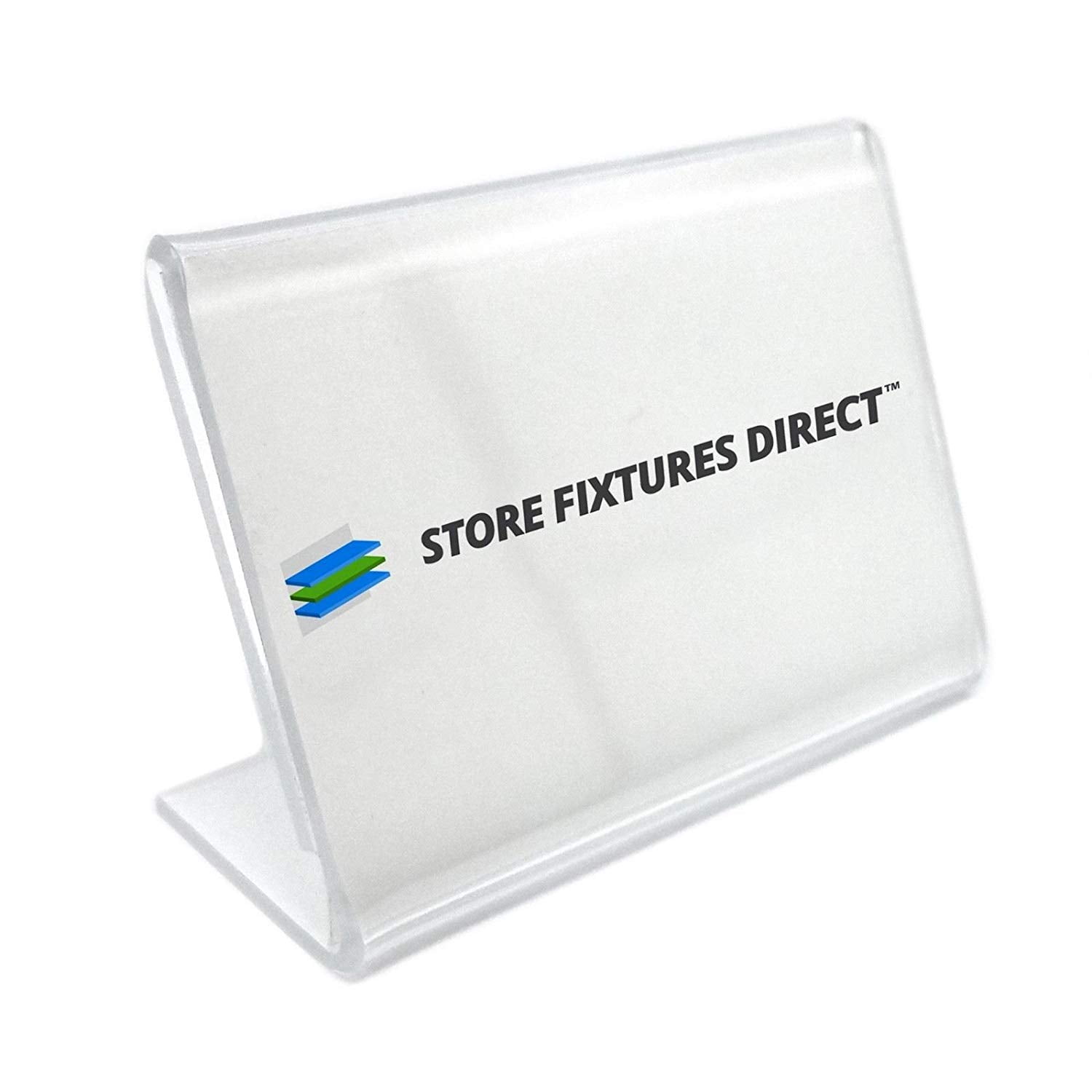 Small Counter Top Acrylic Sign Holder, Horizontal L Shaped Card Holder ...