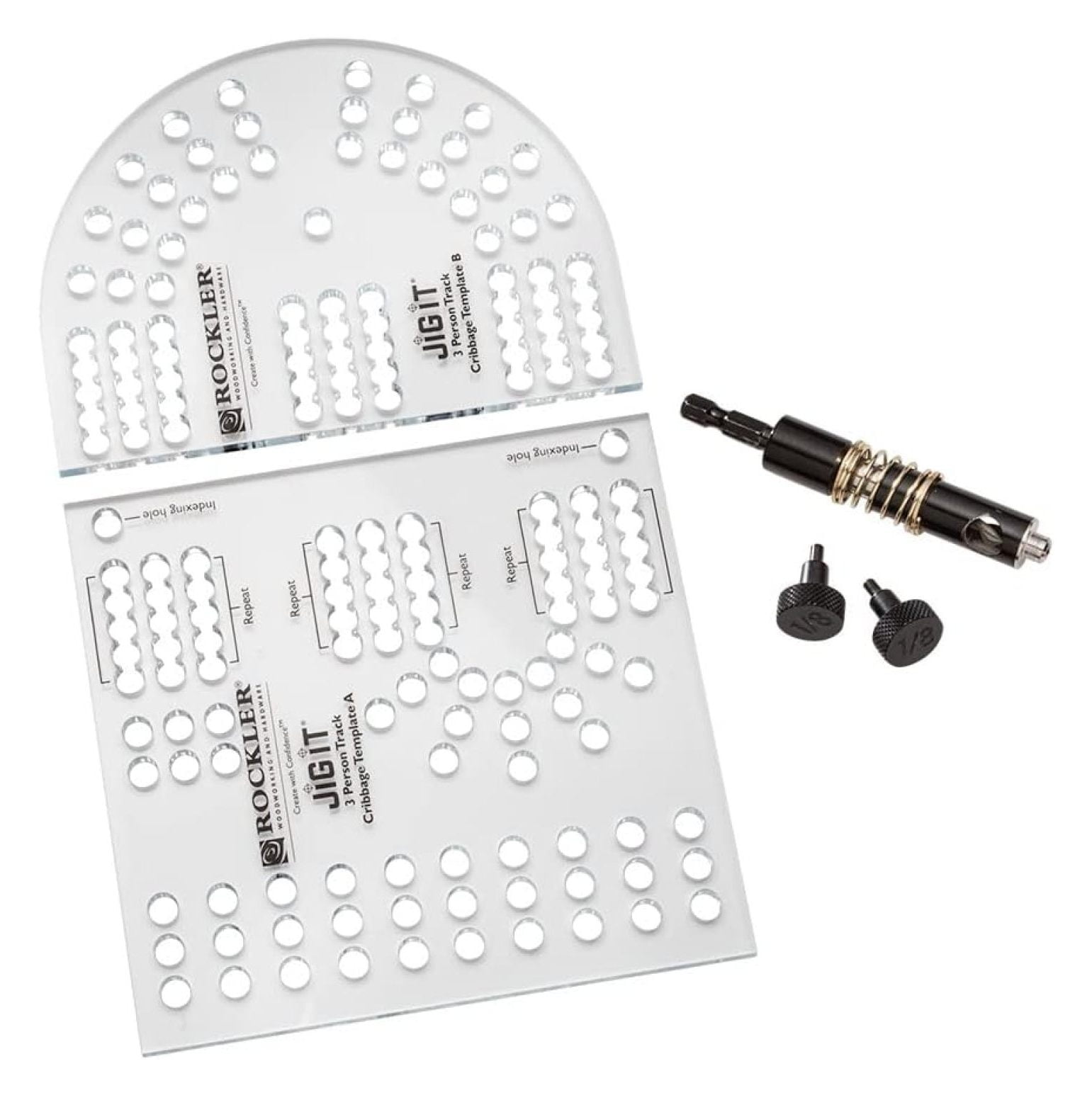 Small Cribbage Board Templates (3 Players, Curved Track) – Thick ...