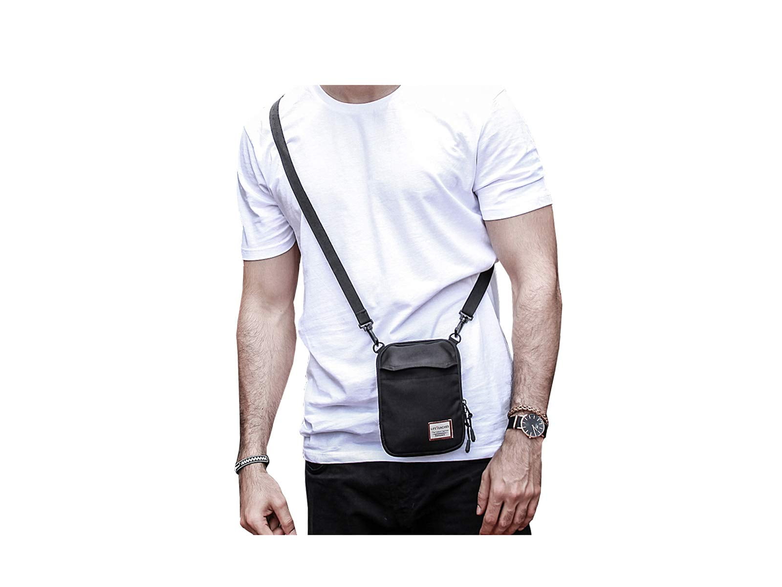Small Crossbody Bag For Men Mini Messenger Bag Shoulder Bag For Phone Passport