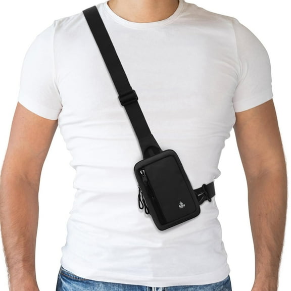 Canvas Crossbody Bag for Men Women Small Sling Backpack Shoulder Bags ...