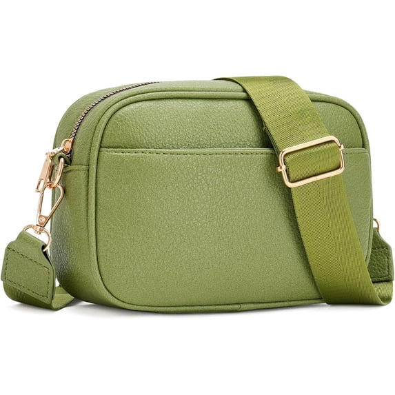 Small Crossbody Bag for Women Trendy Triple Zip Purses Vegan Leather ...