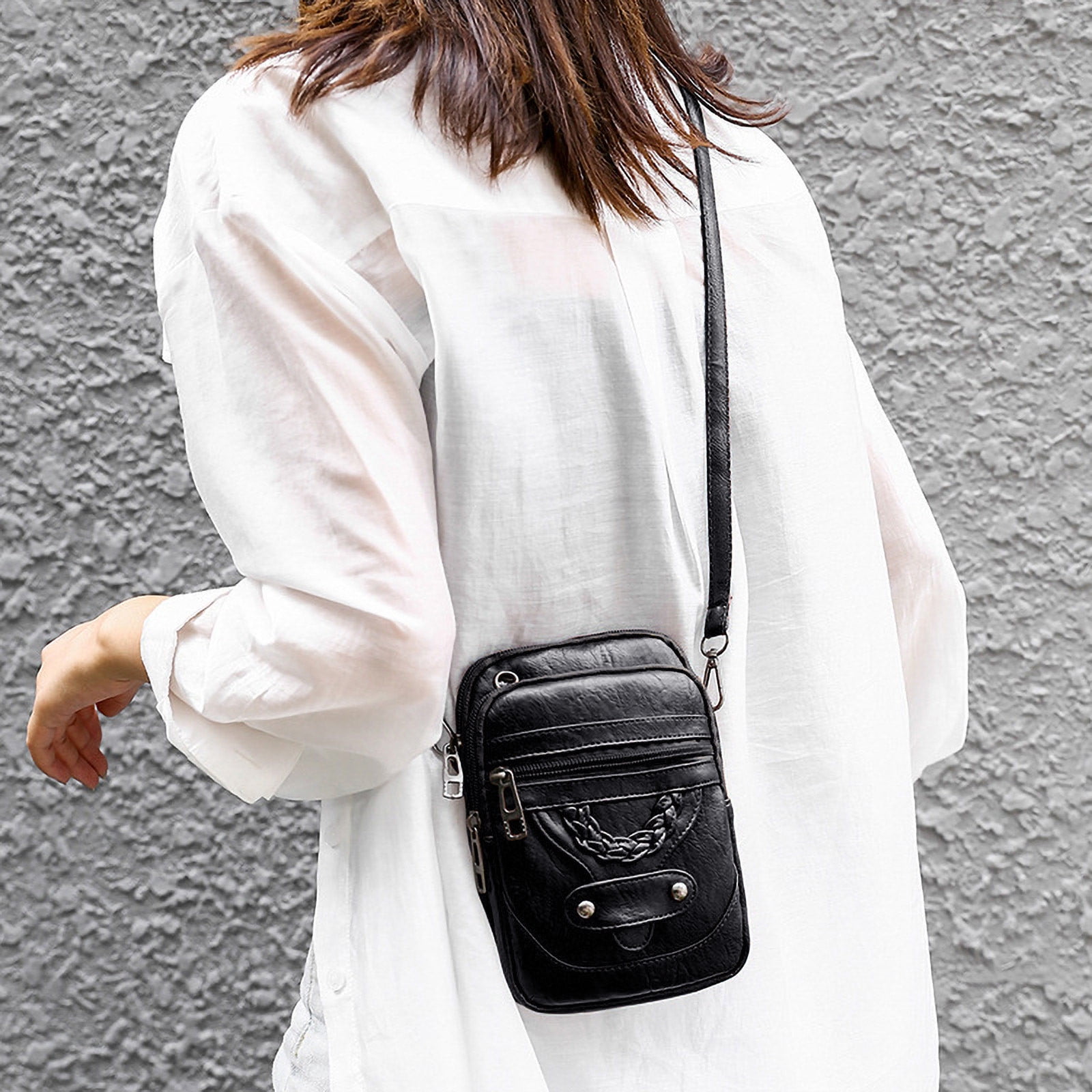 Small Crossbody Bags for Women,Multi-Compartment Large Screen Cell Phone Bag ,Faux Leather Small ...