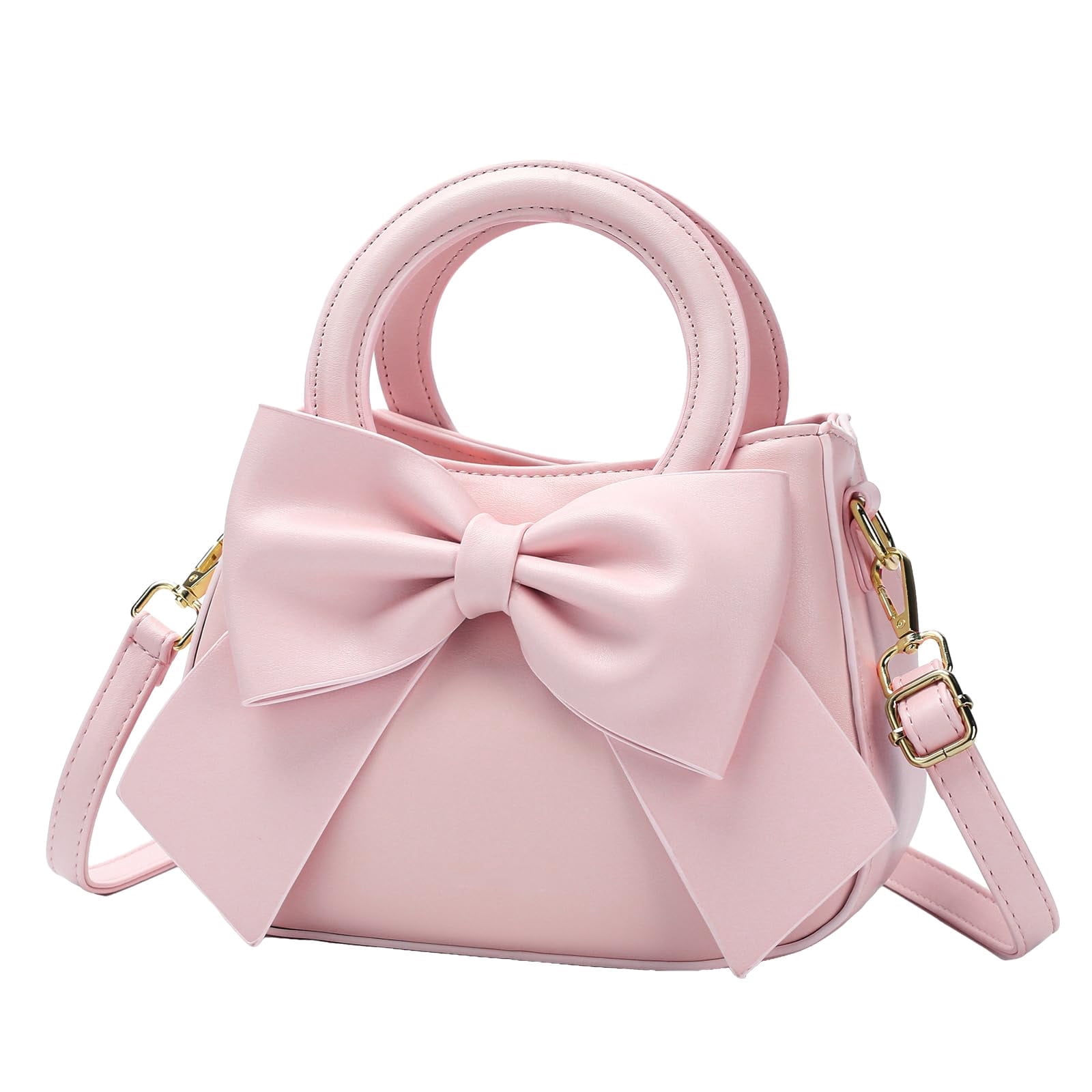 Small Crossbody Purse for Women, Vegan Leather Handbag with Top Handle ...