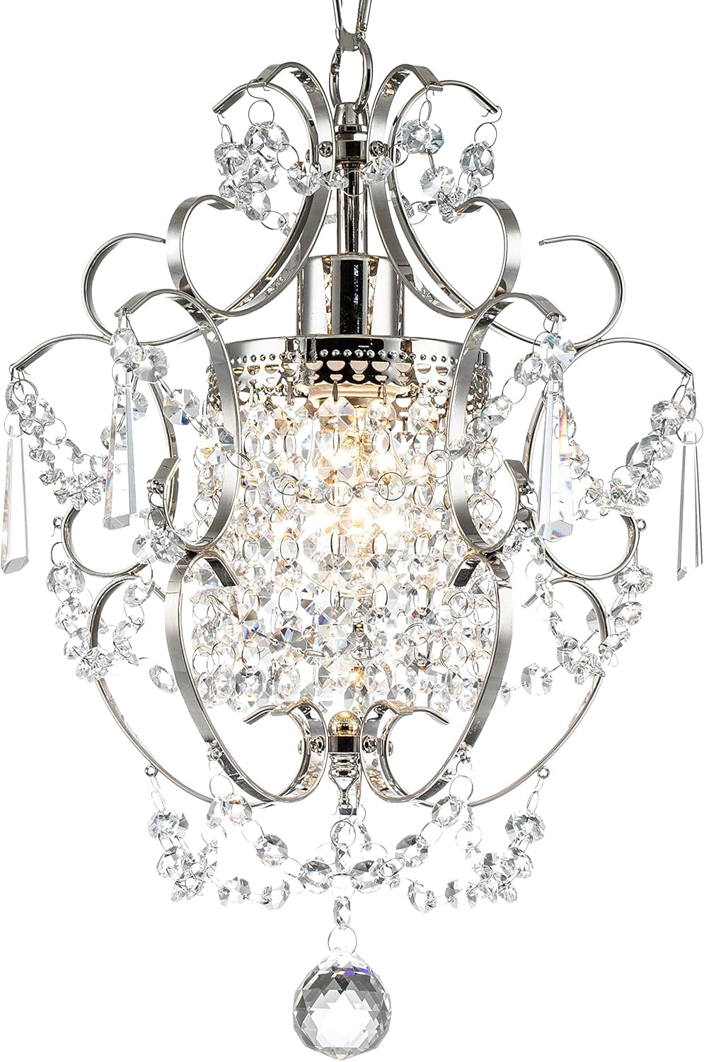 Small Crystal Chandelier, Mini Elegant Crystal Chandelier Light Fixture ...