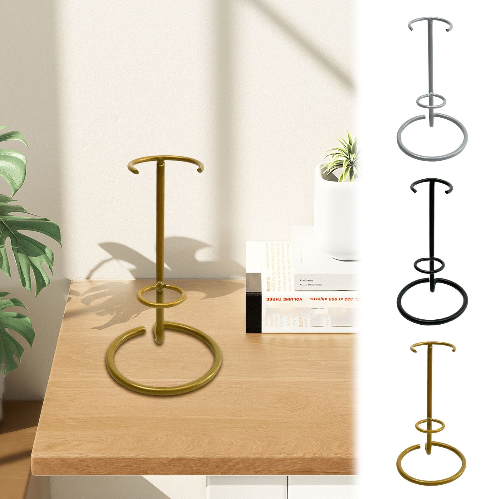 Small Crystal Display Stand, Iron Arms Easel, Adjustable Base, Clear ...