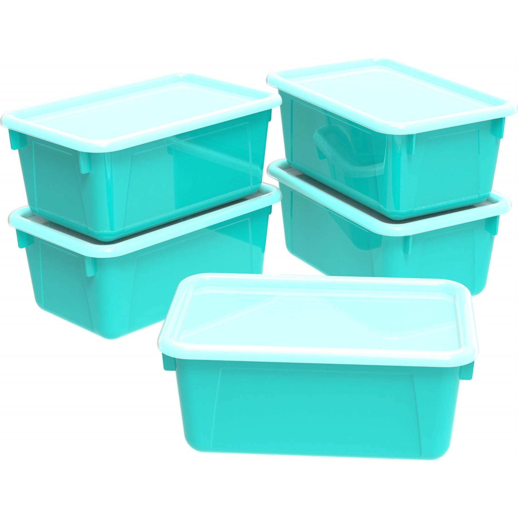 Small Cubby Bin, with Cover, Classroom Teal (Case of 5) - Walmart.com