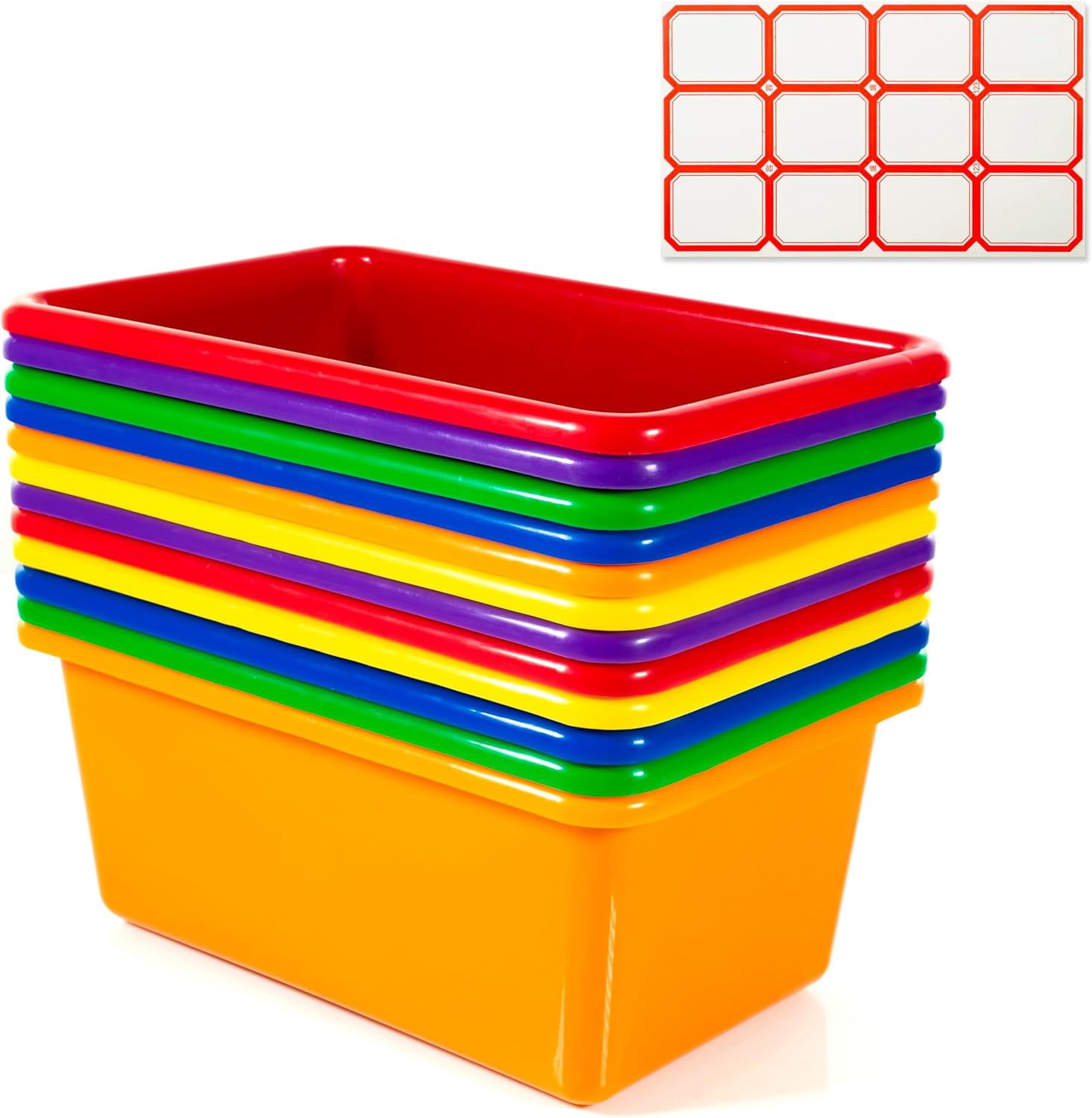 Small Cubby Bins 12 Piece Pack for Office Storage Classroom or Toy Home ...