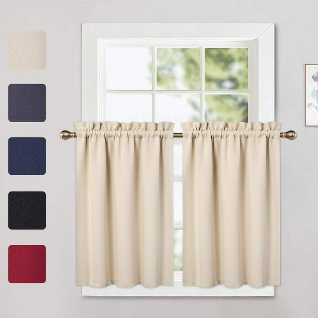 Small Curtain, Blackout Half Window Curtain for Bathroom, Soft Velvet ...
