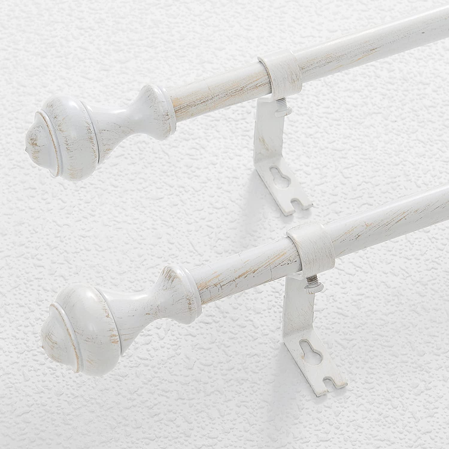Small Curtain Rods 2 Pack for Windows 28 to 48 inch, Adjustable ...