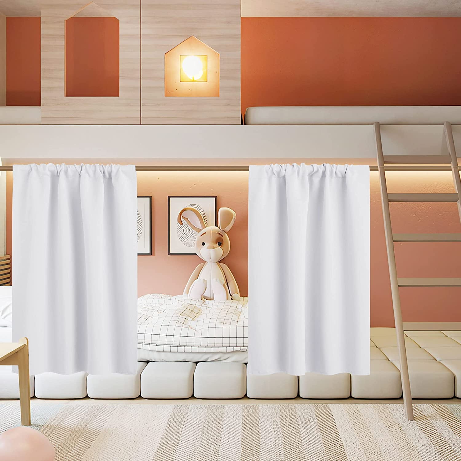 Small Curtains for Kitchen Window - Blackout Privacy Portable Curtain ...