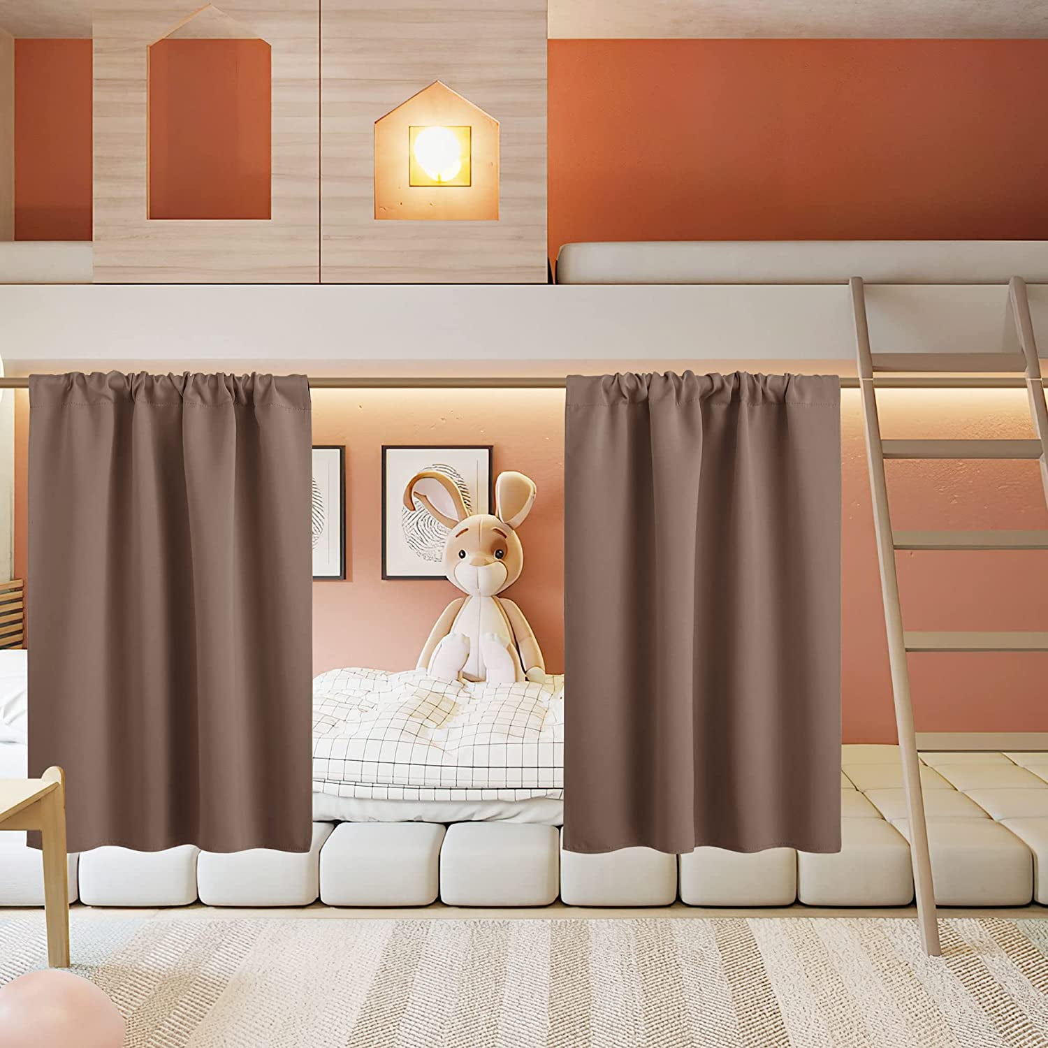 Small Curtains for Kitchen Window - Blackout Privacy Portable Curtain ...