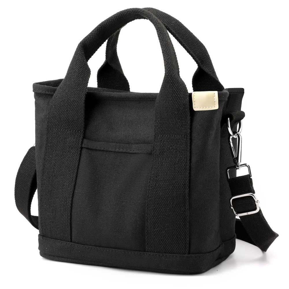 Small Cute Canvas Tote Crossbody Shoulder Bag W/Multiple Pockets Mini ...