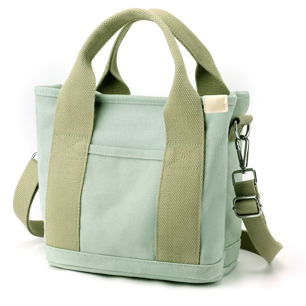 Small Cute Canvas Tote Crossbody Shoulder Bag W/Multiple Pockets Mini ...