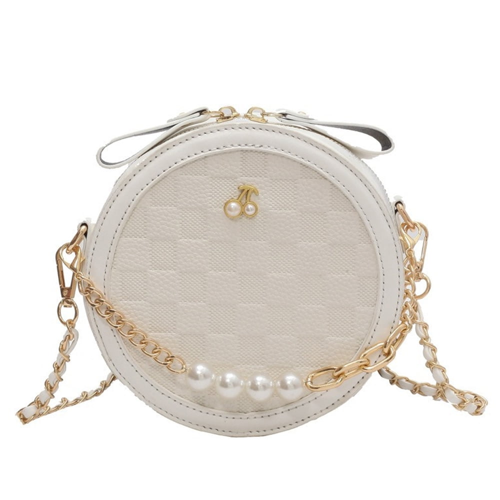 Small Cute Crossbody Bags for Women Round Purse, Leather Shoulder bag ...