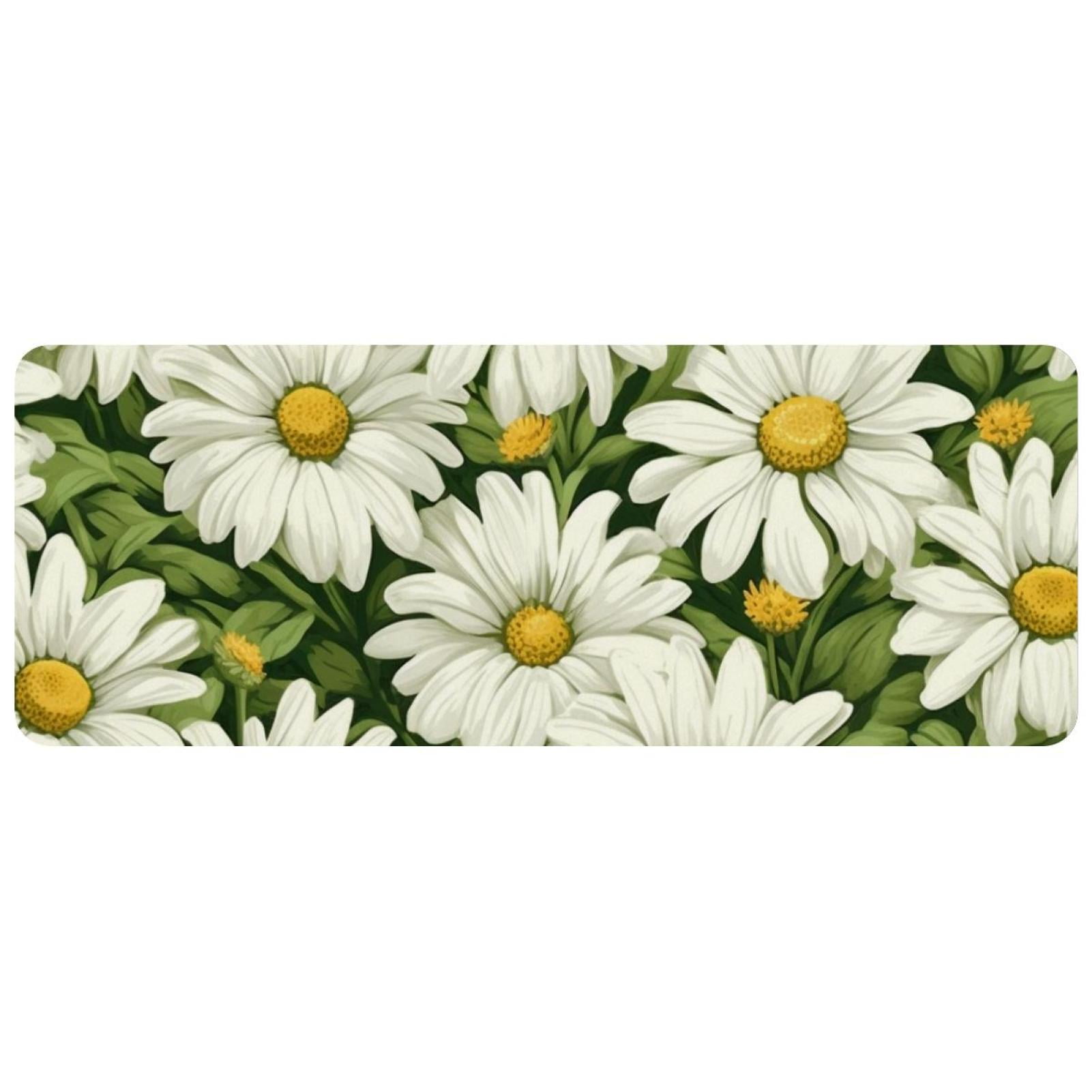 Small Daisy Mouse Pad, Personality Design Rubber Base for Office Decor ...
