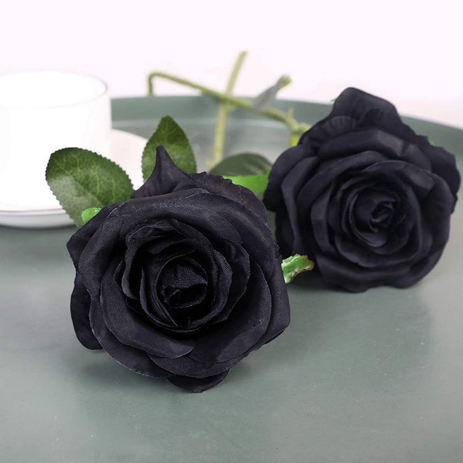 Small Decor 12 Pcs Rose Artificial Flowers Realistic White Roses with ...
