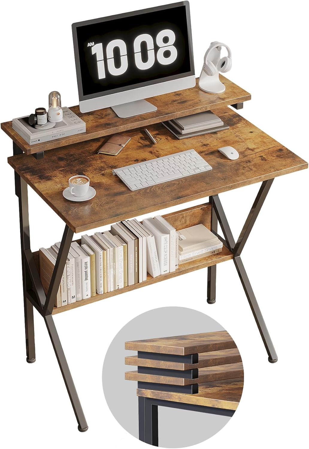 Small Desk, 27.5 Inch Small Computer Desk for Small Spaces, Computer ...