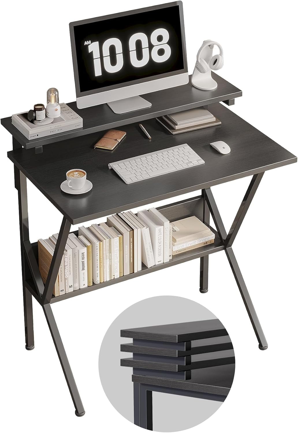 Small Desk, 27.5 Inch Small Computer Desk for Small Spaces, Computer ...